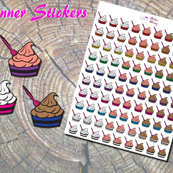 Cute Frozen Yogurt Stickers - Etsy