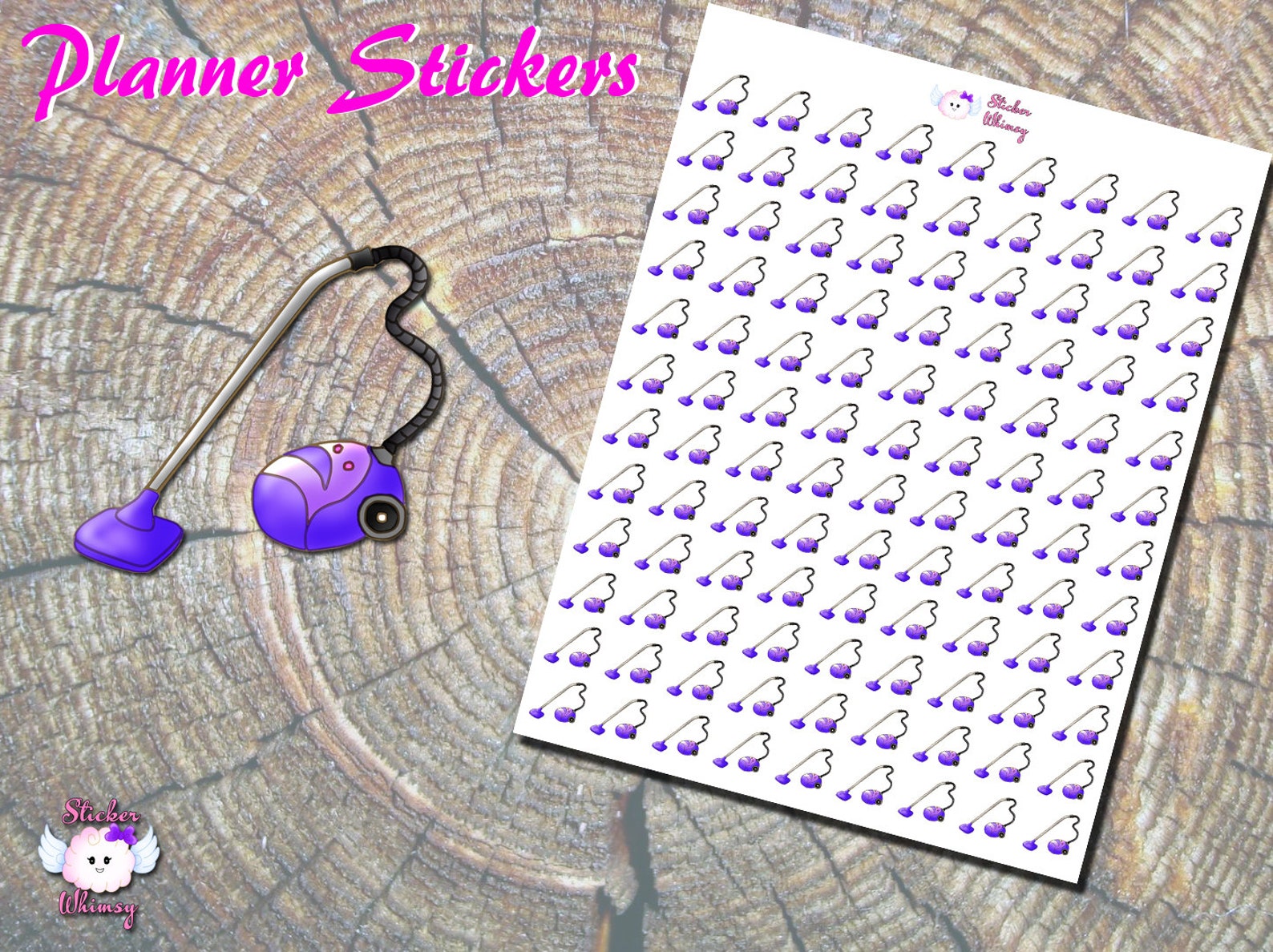 Vacuum Planner Stickers: Chore Reminder Stickers - Etsy