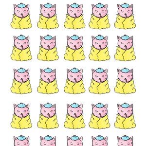Pinky the Cat Sick Day Planner Stickers Printed Stickers - Etsy