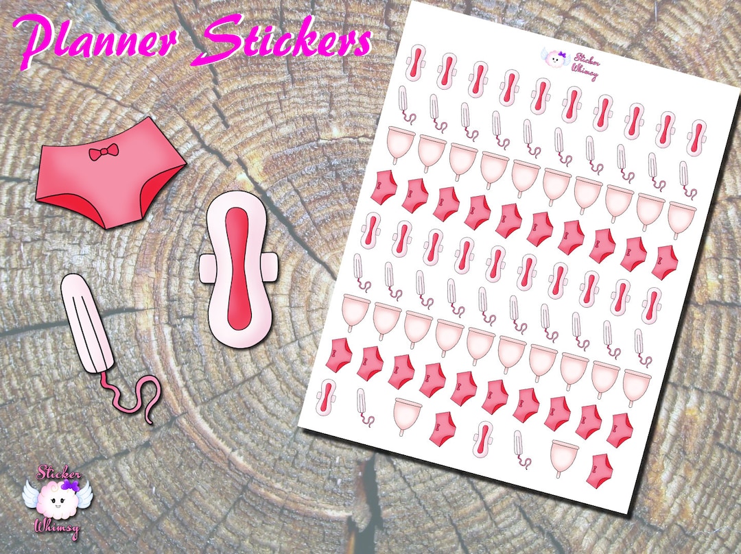 Period Planner Stickers, Printed Stickers, Period Supplies Stickers ...