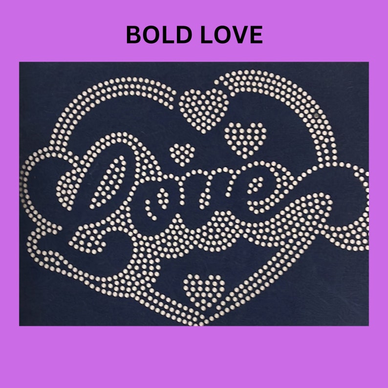 Various LOVE Rhinestone T-shirt, Transfer and Templates - Etsy
