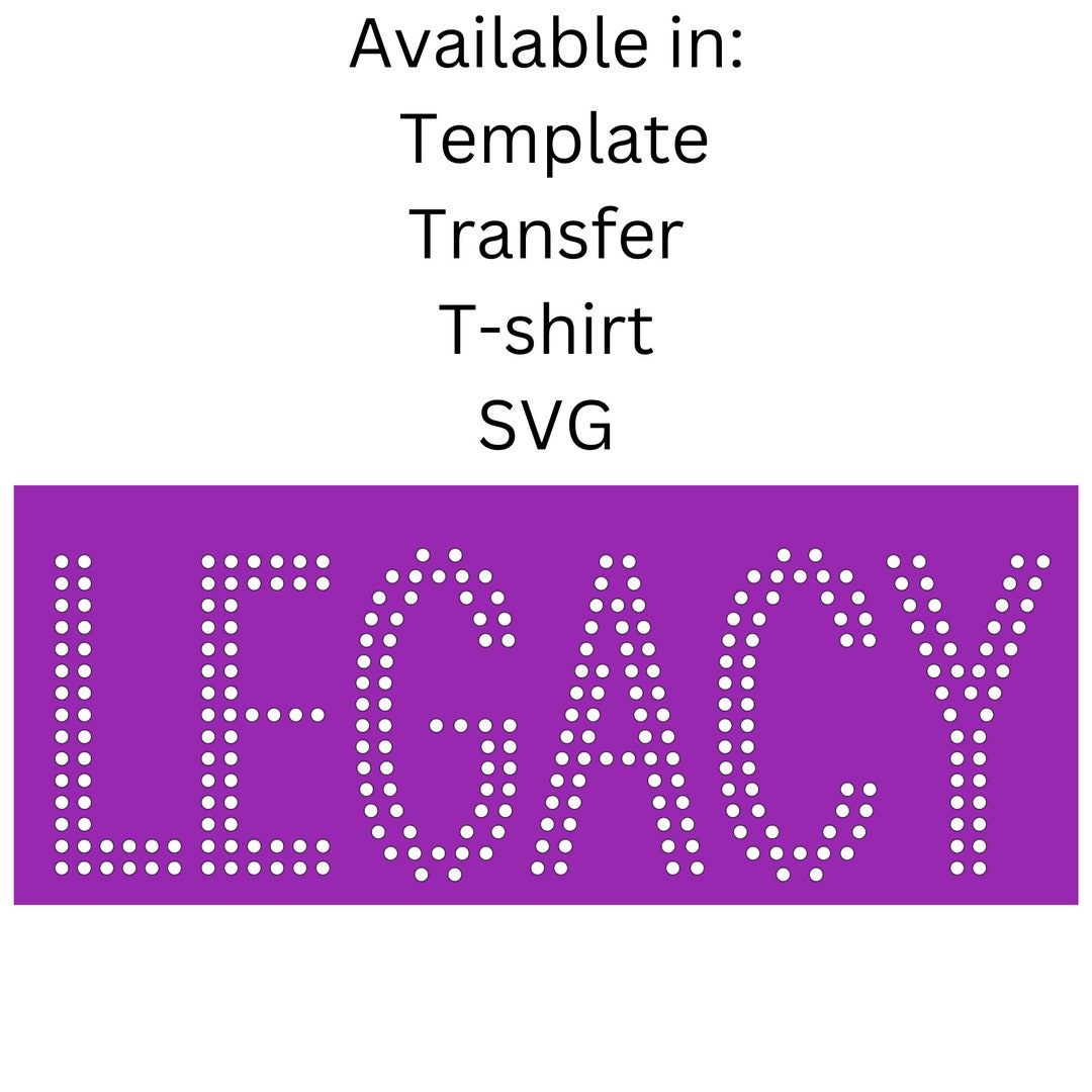 LEGACY Rhinestone Template T-shirt Transfer - Etsy