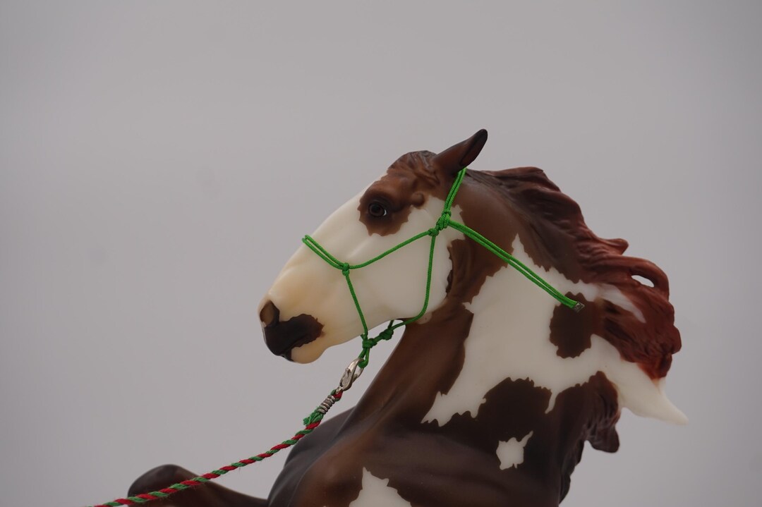 Handmade Breyer Traditional 1:9 Scale Model Horse Rope Halter With Lead ...