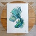 PRINT Limited Edition "green Siamese Fighting Fish", Giclée Print, Home ...