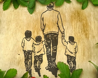 Dad and Three Sons - Etsy
