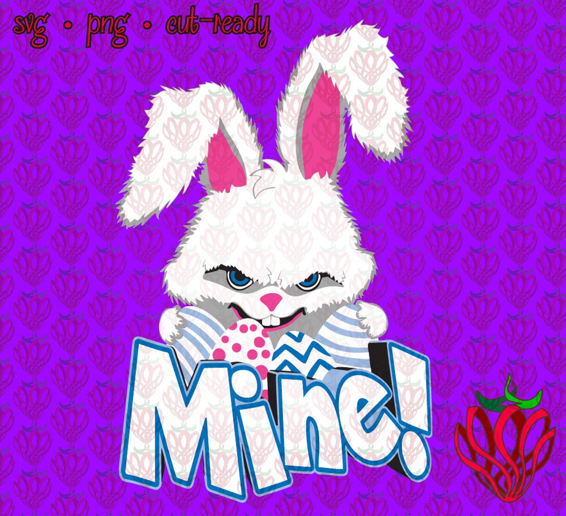 Easter Mine Vector Cut Svg Cuttable Greedy Rabbit Bunny Eggs | Etsy