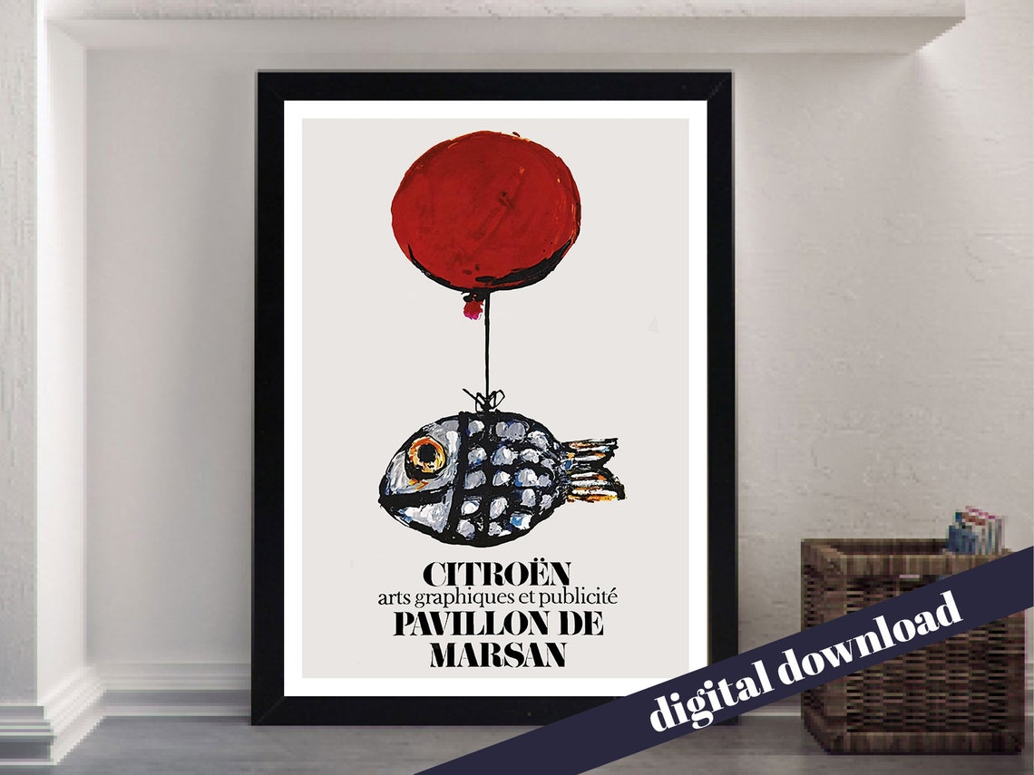 Citroen Art Poster A3 Downloadable Art Print Vintage Poster Print - Etsy
