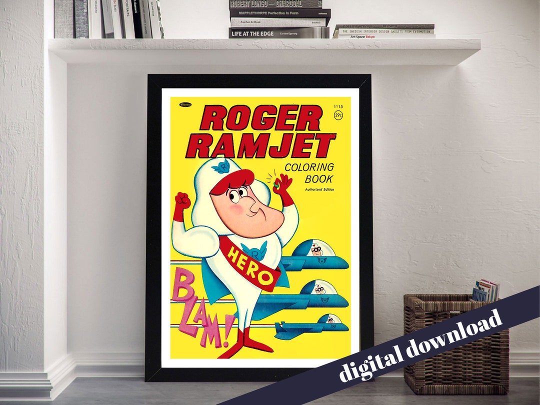 ROGER RAMJET Vintage Cartoon Poster - Digital Printable A3 Download ...