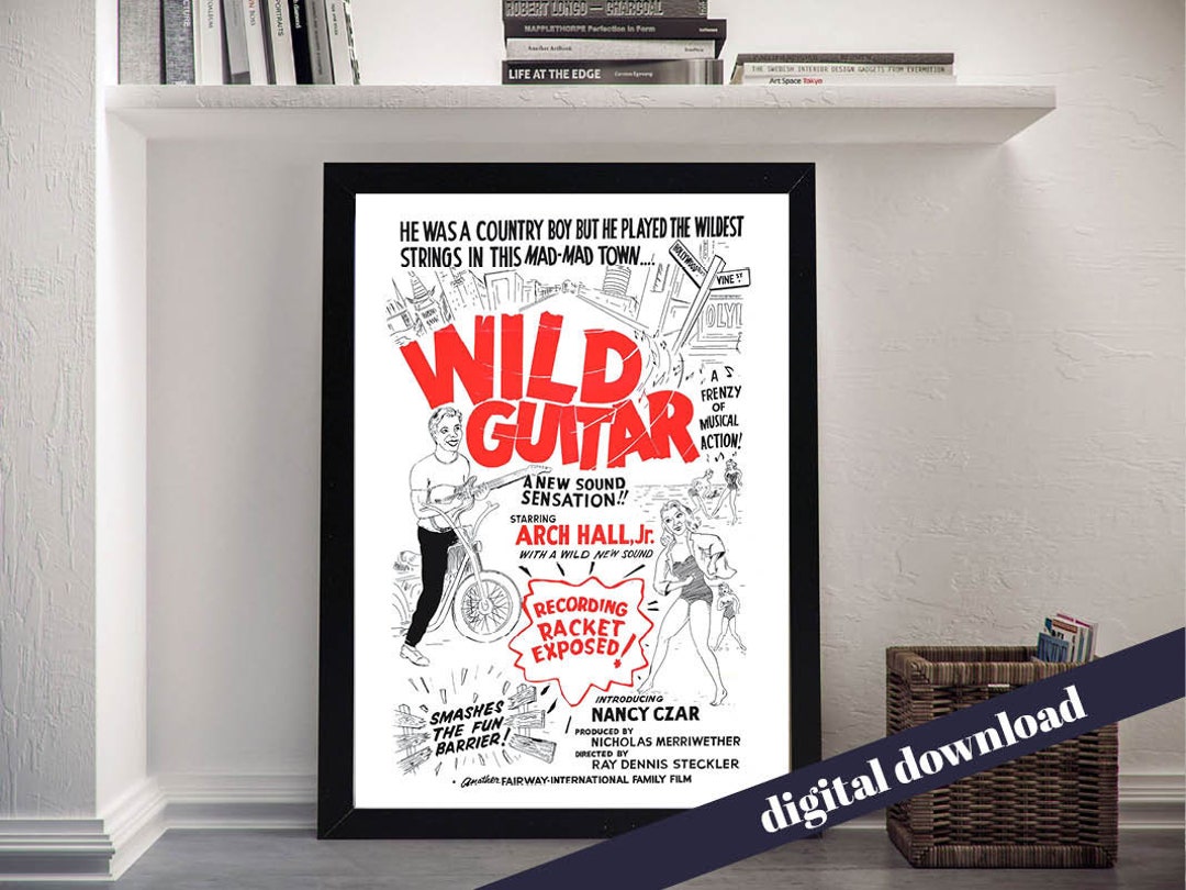 Wild Guitar (arch Hall Jr) - Vintage Movie Poster - Digital Printable ...