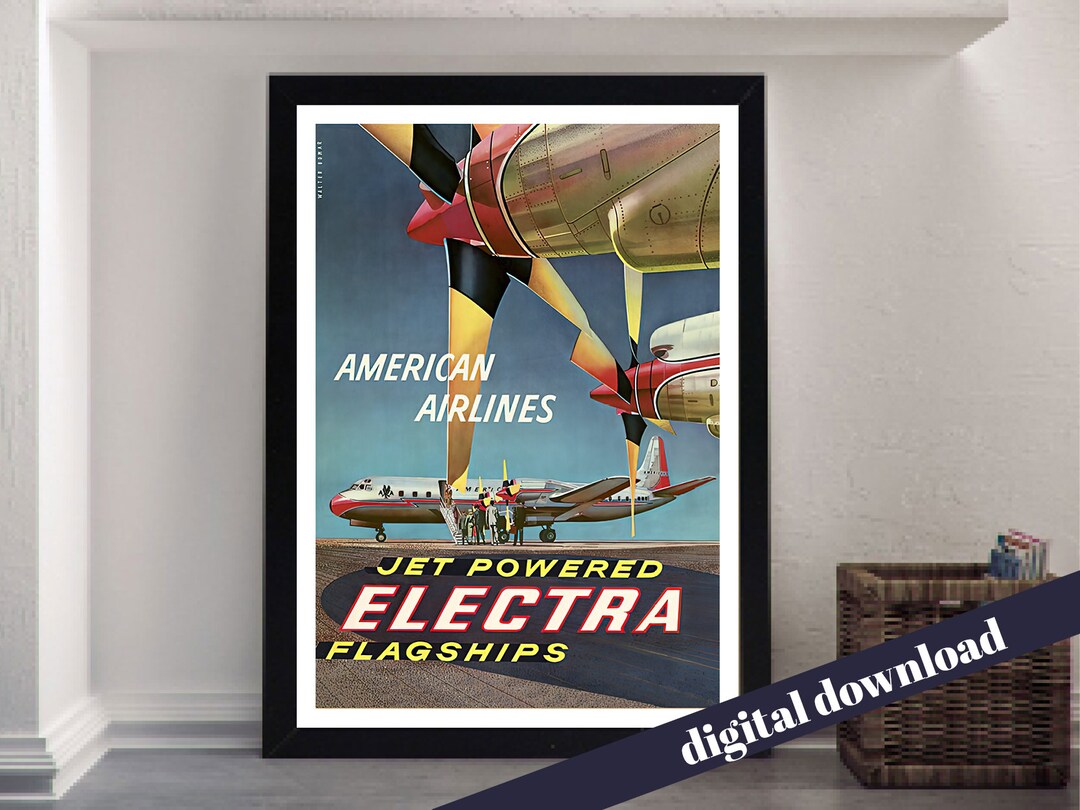 American Airlines Jet Powered ELECTRA Flagships Vintage Airline Travel ...