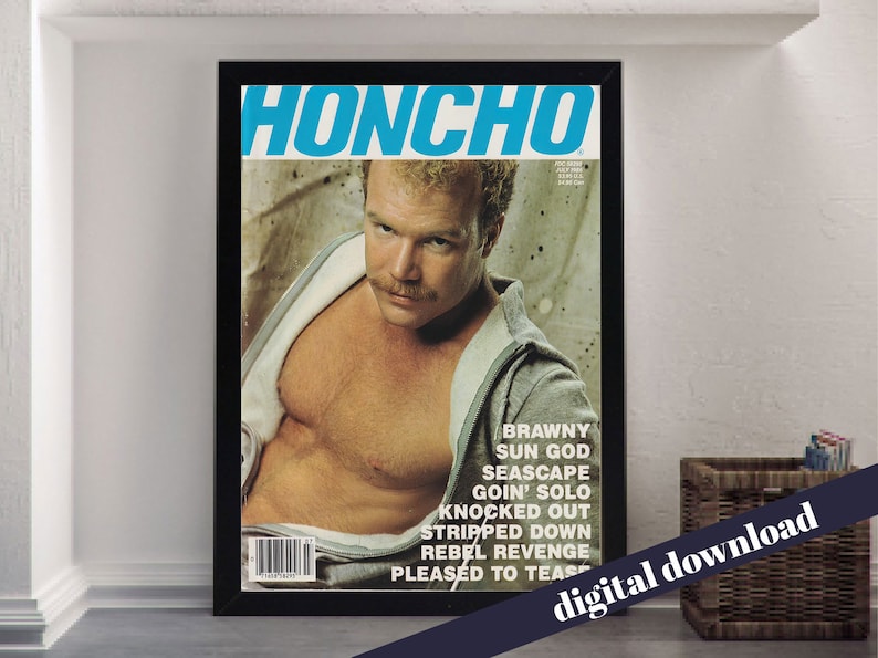 Set of 4 HONCHO Vintage Gay Magazine Covers Vintage Retro LGBT Gay ...