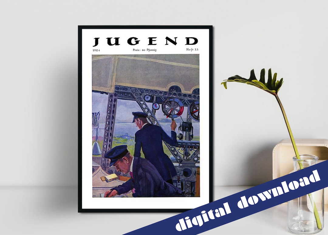 JUGEND Magazine Cover Vintage Poster - Digital Printable A3 Download ...