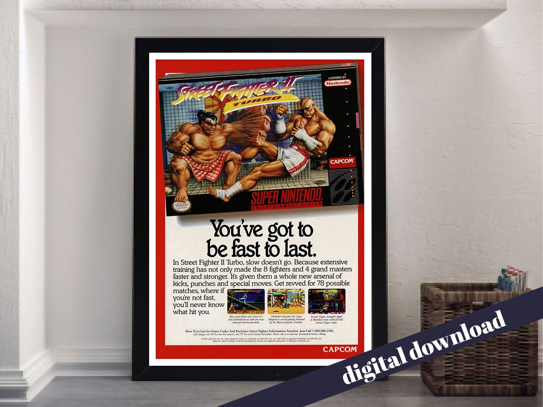 Pair 90s CAPCOM Video Game Advert Poster Digital Download - Etsy