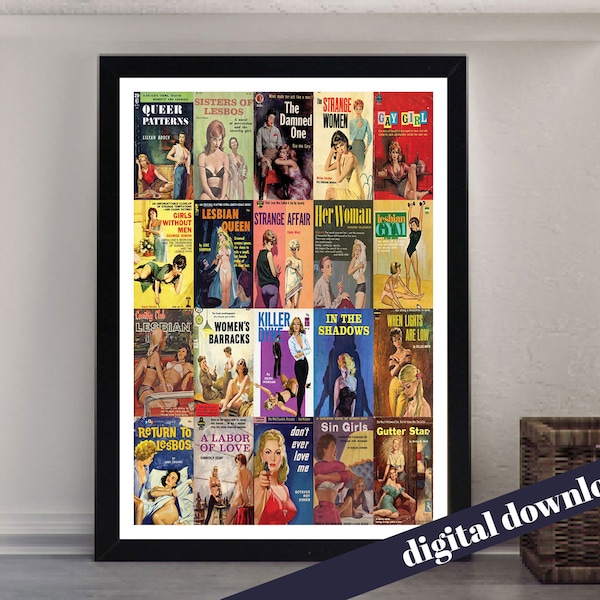 Sapphic Pulp Art Etsy