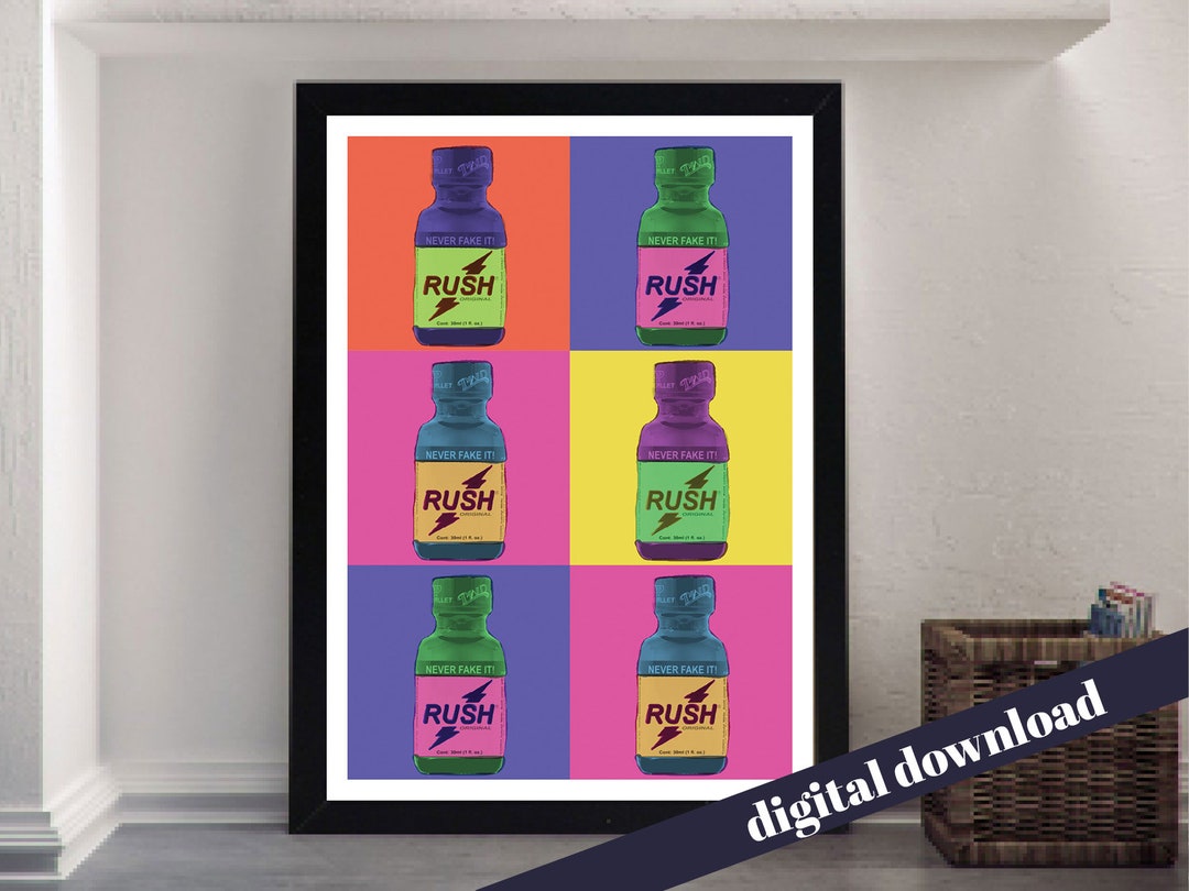 Rush Pop Art Style Popper Colour Collage - Digital Printable A3 ...
