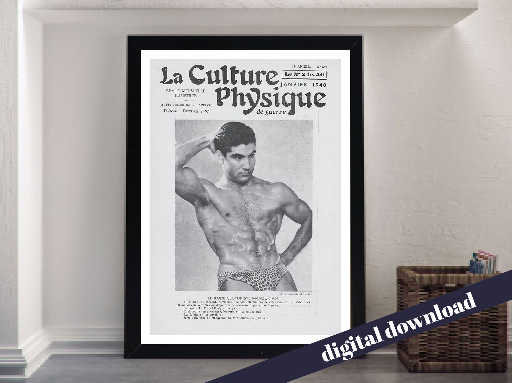 Set of 4 Vintage Gay Muscle Physique Magazine Cover Posters - Vintage ...