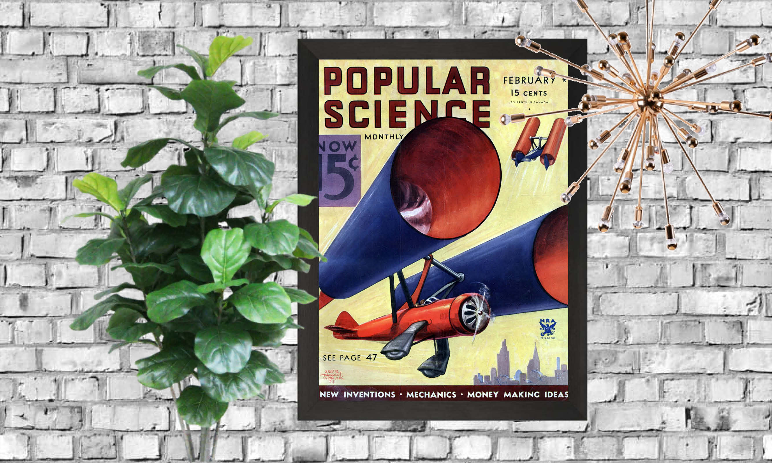 Set of 4 Popular Science Retro Tech Magazine Cover Downloadable Prints ...