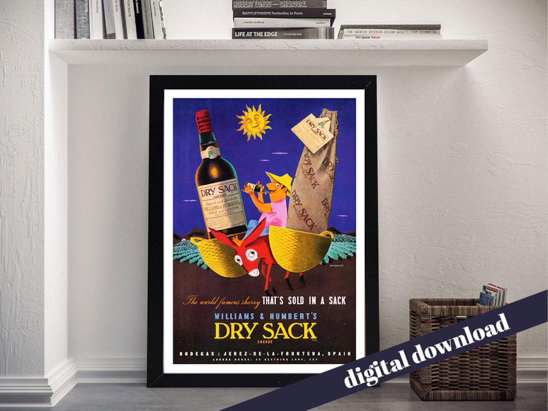 Williams & Humbert's Dry Sack Sherry Poster - Digital Printable A3 ...