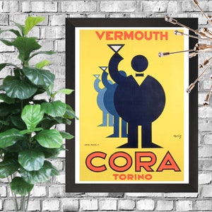 CORA Vermouth Vintage Poster - A3 Downloadable Art Print - Retro Food ...