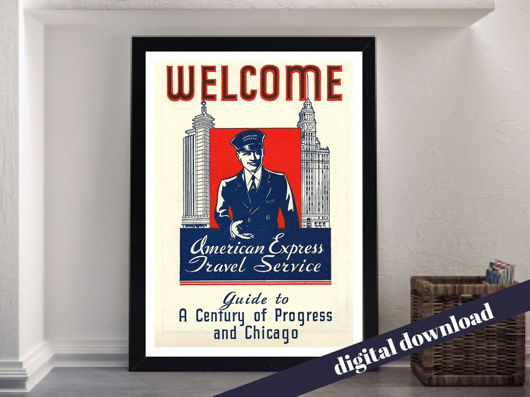 WELCOME Poster A Century of Progress and Chicago Advert Travel Poster ...