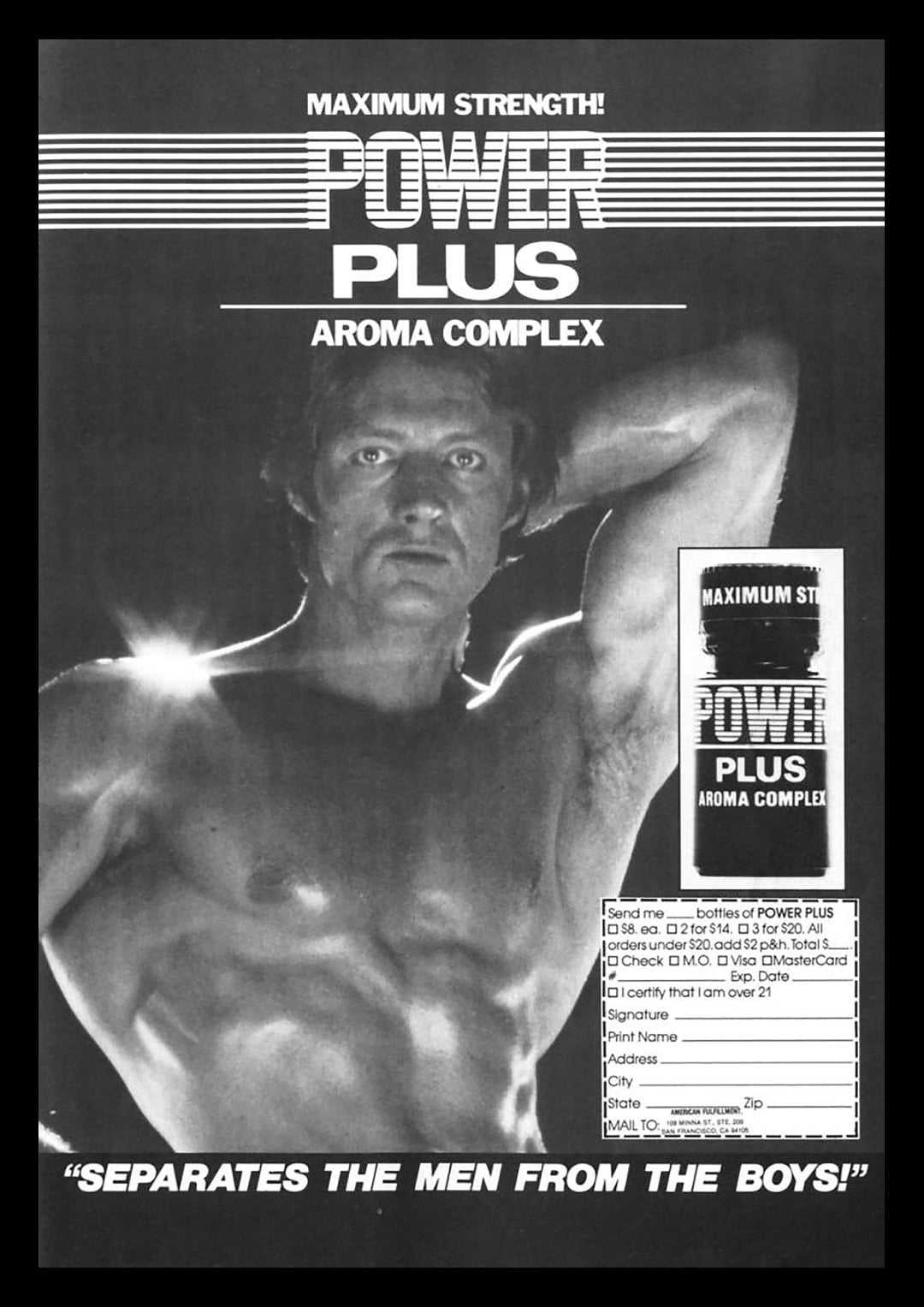 Power Plus Poppers - 80s Amyl Poppers Advert Poster - Printable ...