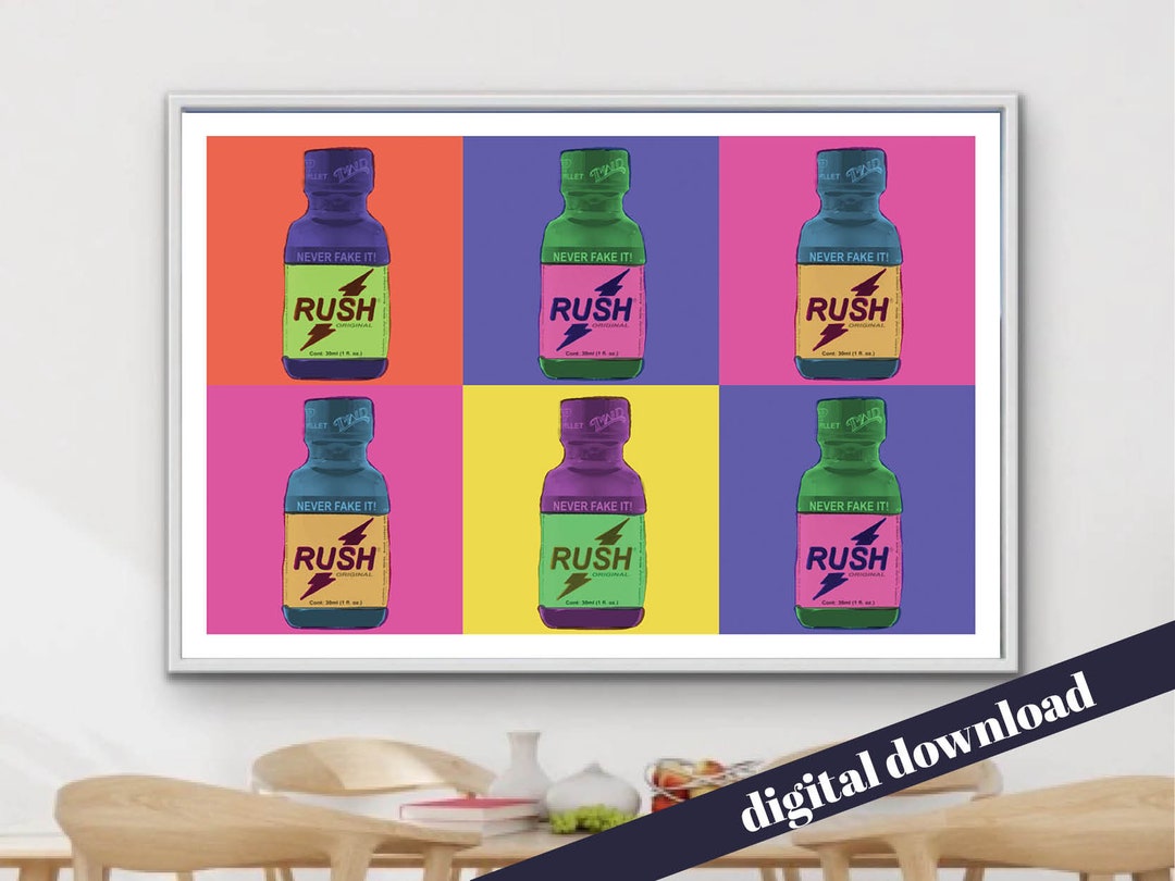 Rush Pop Art Style Popper Colour Collage - Digital Printable A3 ...