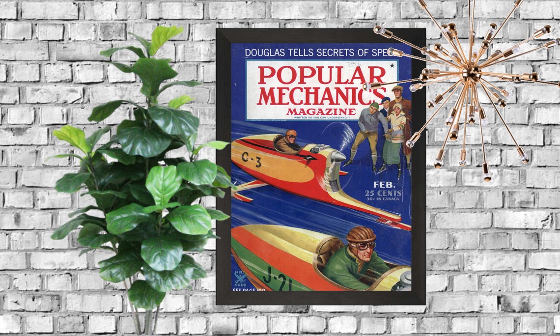 Set of 4 Popular Mechanics Covers A3 Downloadable Art Print Retro ...