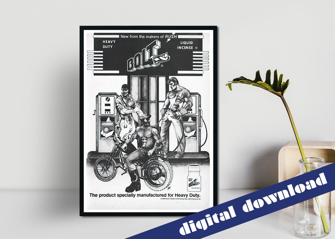 BOLT Popper - Digital Printable A3 Download - Gay, Vintage, Retro, LGBT ...