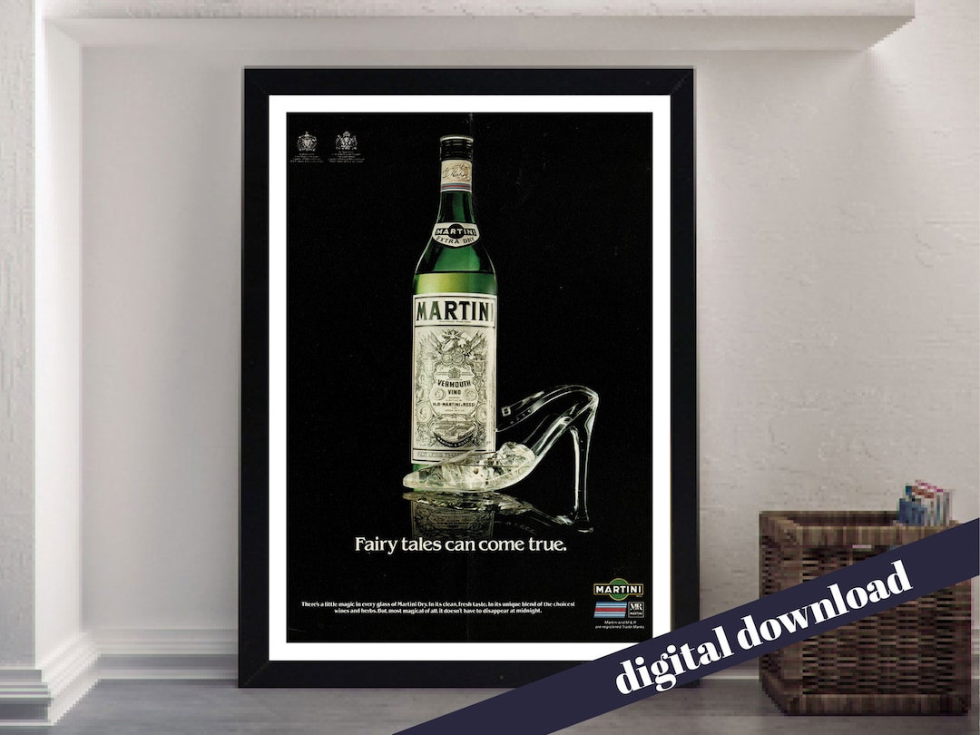 80s Martini Alcohol Advert Poster - Printable Download - Printable Art ...