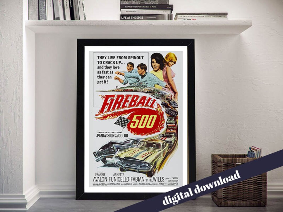 Fireball 500 - B Grade Vintage Movie Poster - Digital Printable ...