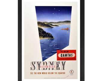 Vintage QANTAS Australia Poster Printable Download Australian Fishing ...
