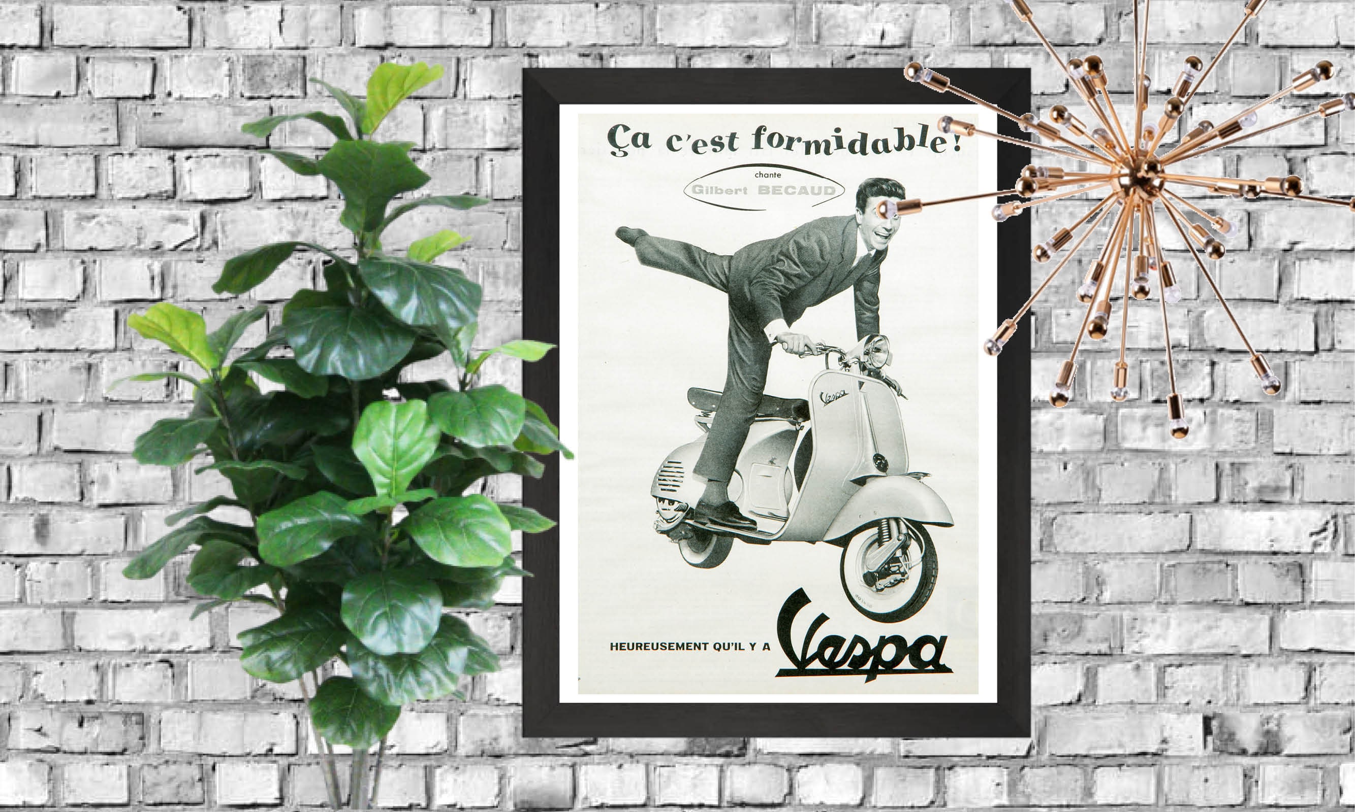 Pair of Vintage Vespa Advert Posters - A3 Downloadable Art Print ...