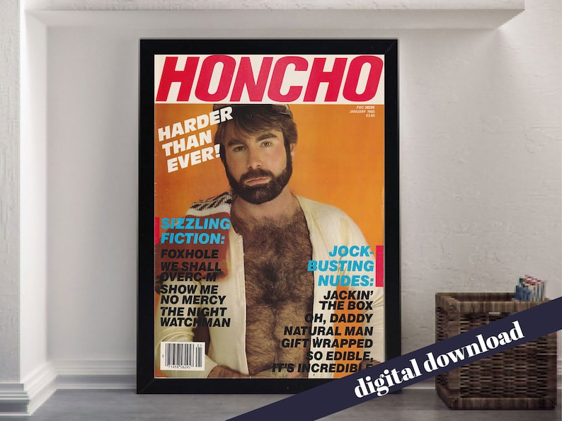 Set of 4 HONCHO Vintage Gay Magazine Covers Vintage Retro LGBT Gay ...