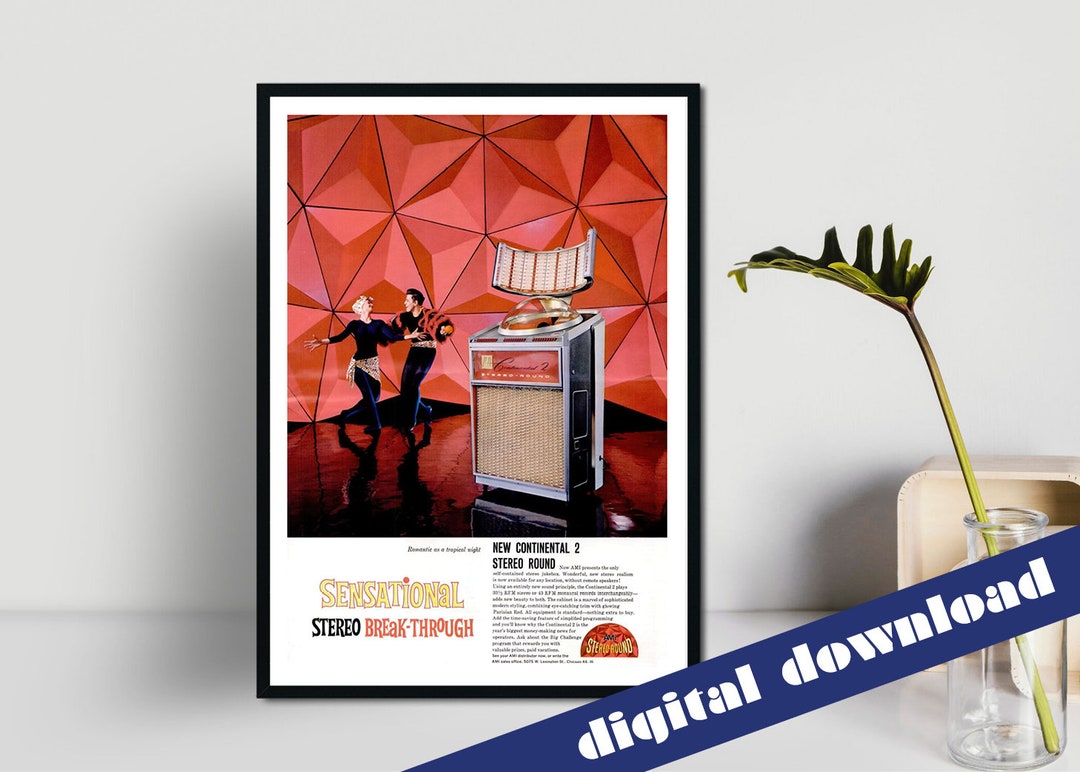 CONTINENTAL 2 Stereo Sound Jukebox Poster - Digital Printable A3 ...