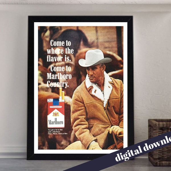 Marlboro Man Poster - Etsy