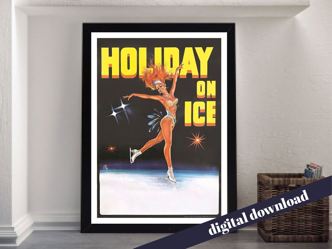 HOLIDAY ON ICE Ice Skating Las Vegas Vintage Poster - digitaler ...
