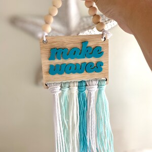 Make Waves, Coastal Hanging Sign, Beach House Decor, Baby Nursery Decor ...