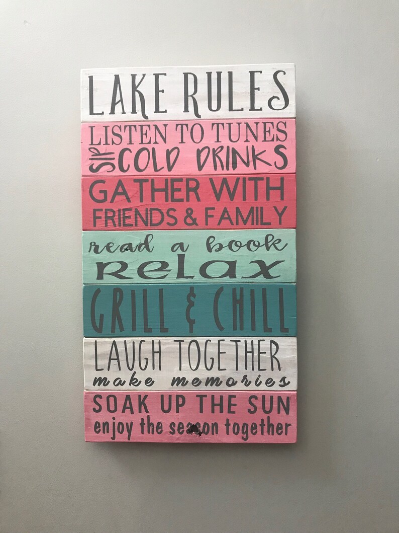 Lake rules porch rules sign deck rules cottage rules sign | Etsy