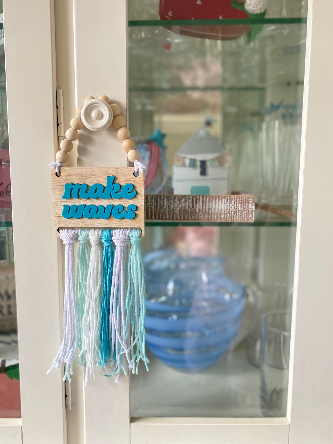 Make Waves, Coastal Hanging Sign, Beach House Decor, Baby Nursery Decor ...