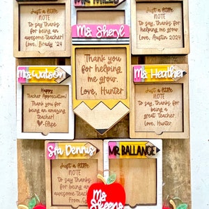 Teacher Post It Note Holder, Sticky Note Holder, Teacher Appreciation ...