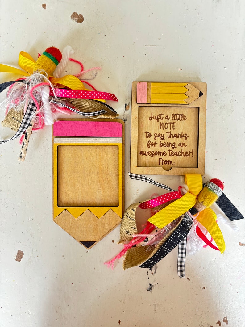 Teacher Post It Note Holder, Sticky Note Holder, Teacher Appreciation ...
