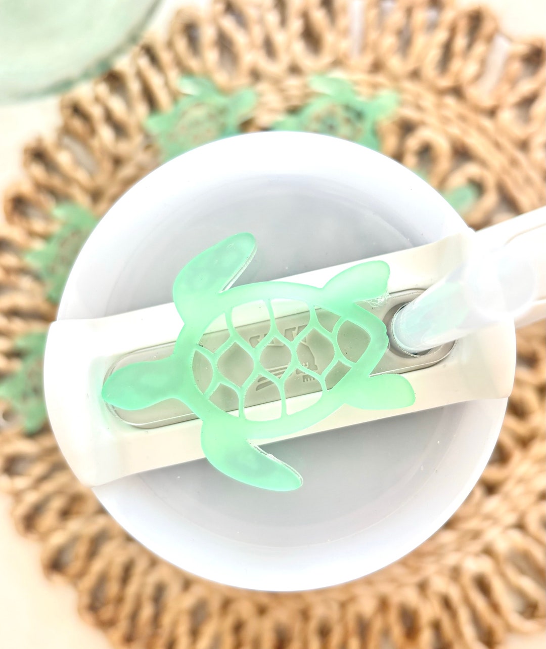 Sea Turtle Tumbler Cup Topper | Sea Turtle | Coastal Cup | Beach ...