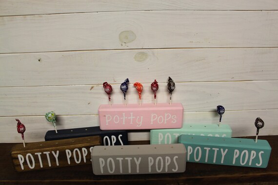 Potty pops potty training rewards lolly pop holder potty | Etsy