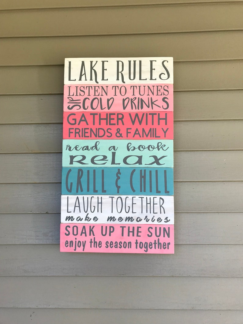 Lake rules porch rules sign deck rules cottage rules sign | Etsy