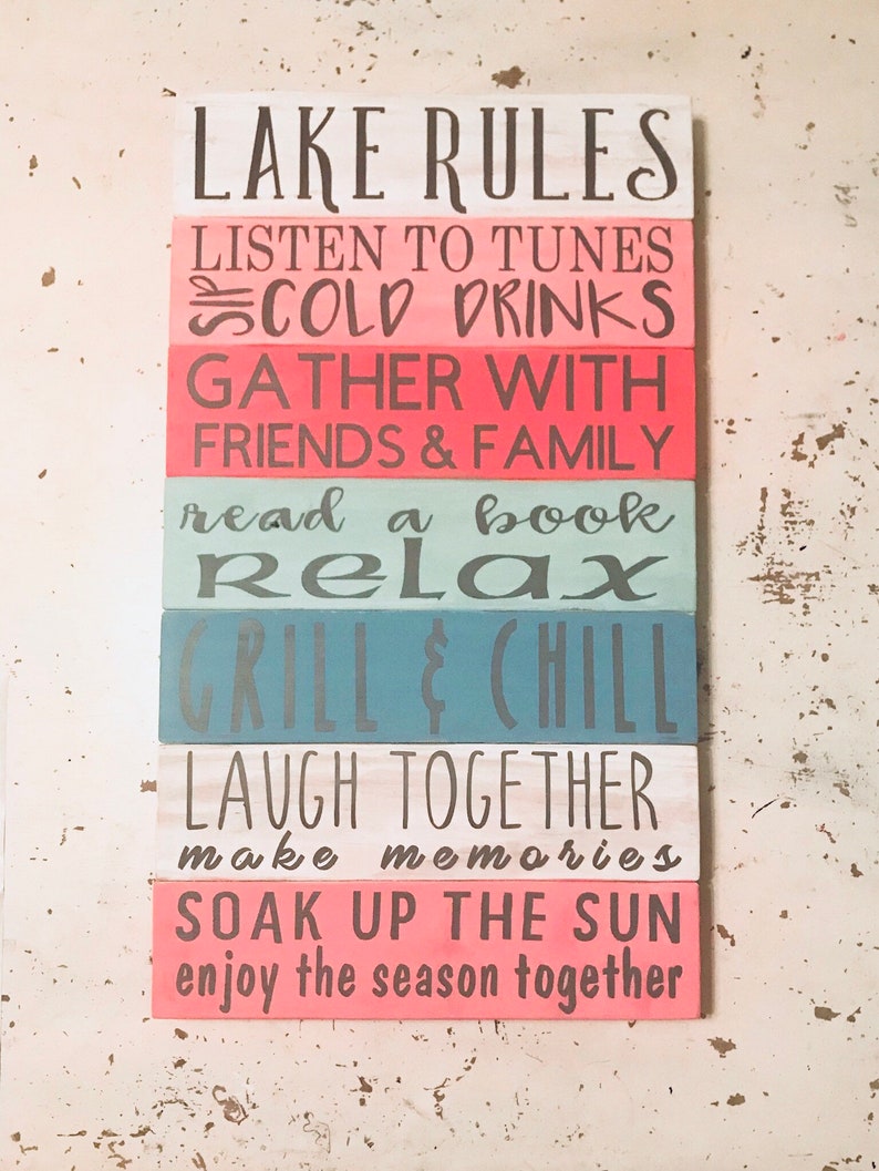 Lake rules porch rules sign deck rules cottage rules sign | Etsy