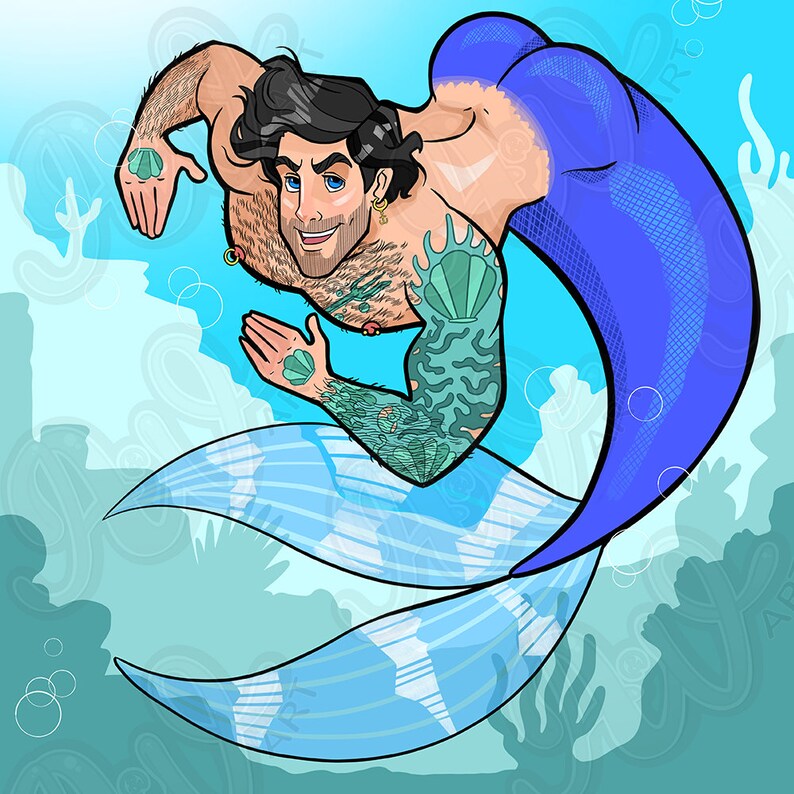 Mug Eric Merman The Little Mermaid Prince Mature Erotic Etsy