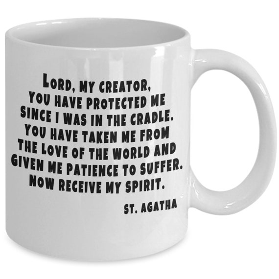 Saint Agatha Bible Verse Coffee Mug Saint of the Day | Etsy