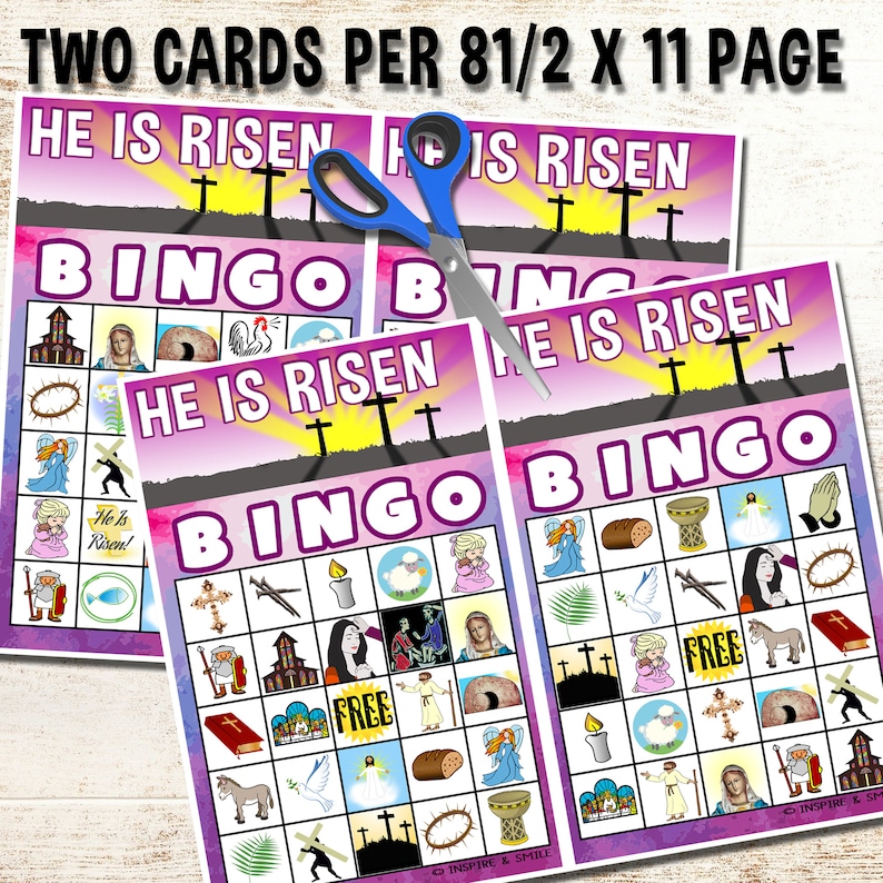 He is Risen Catholic Easter Bingo Game Printable Instant Download - Etsy