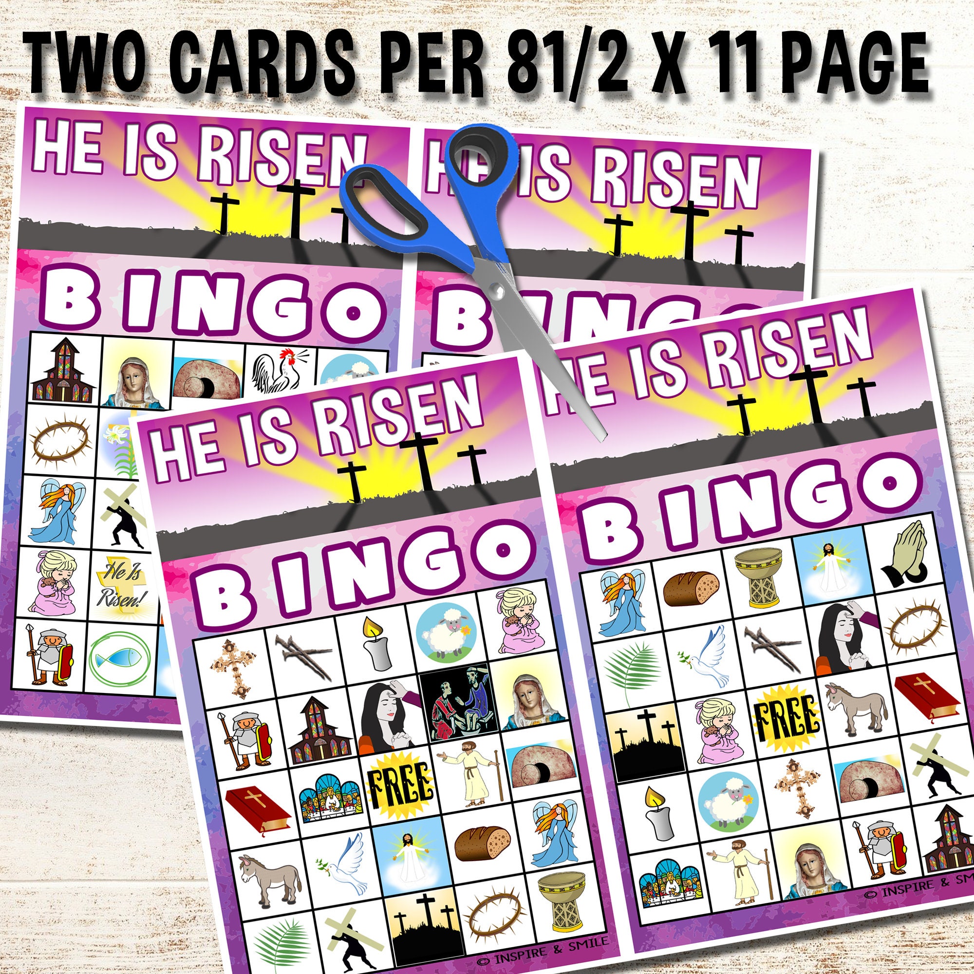 He is Risen Catholic Easter Bingo Game Printable Instant Download - Etsy