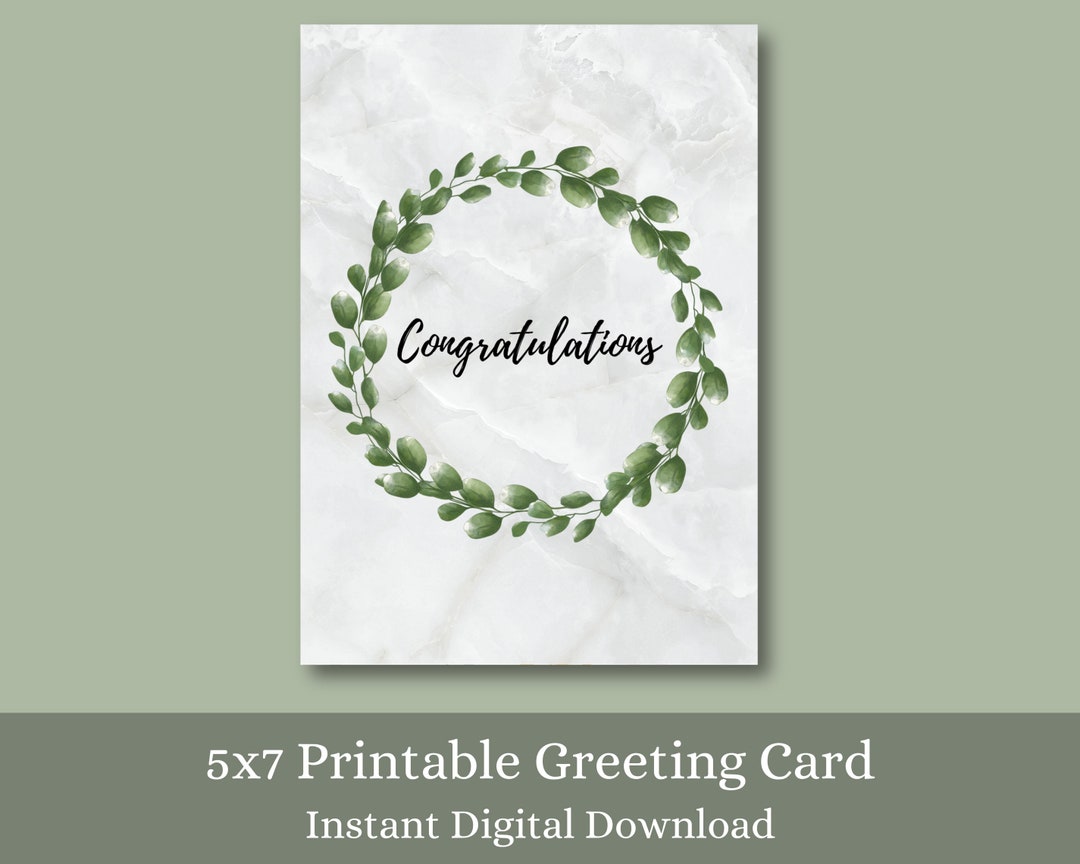 Printable Congratulations Card Graduation Card Printable - Etsy